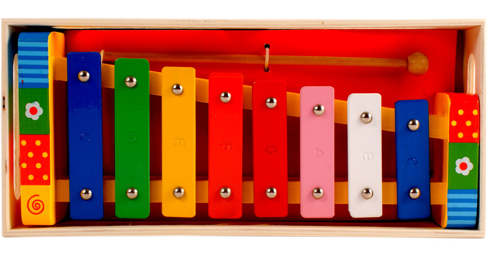 Fa színes xilofon 17 cm-es - 4.590 Ft - Ütős hangszerek